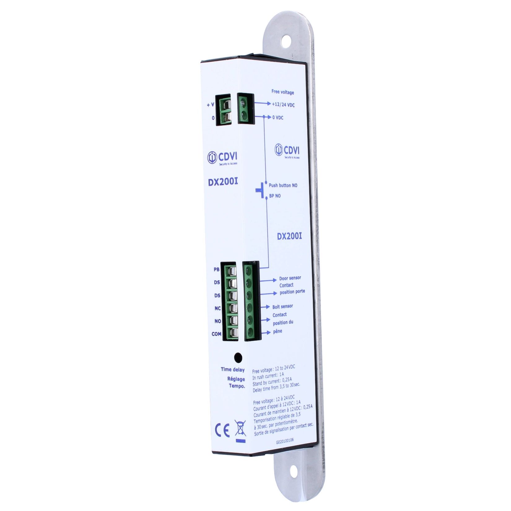 CDVI DX200 Ηλεκτροπίρρος χωνευτός, για πόρτες όλων των τύπων