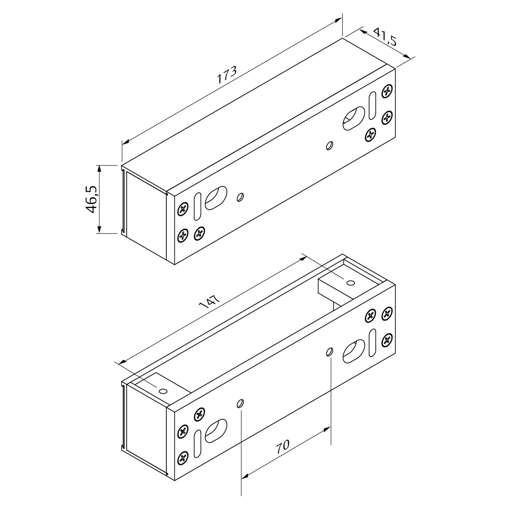 Eff Eff MAGS1600MM Mini Shear Ηλεκτρομαγνήτης χωνευτός, για πόρτες αλέ ...